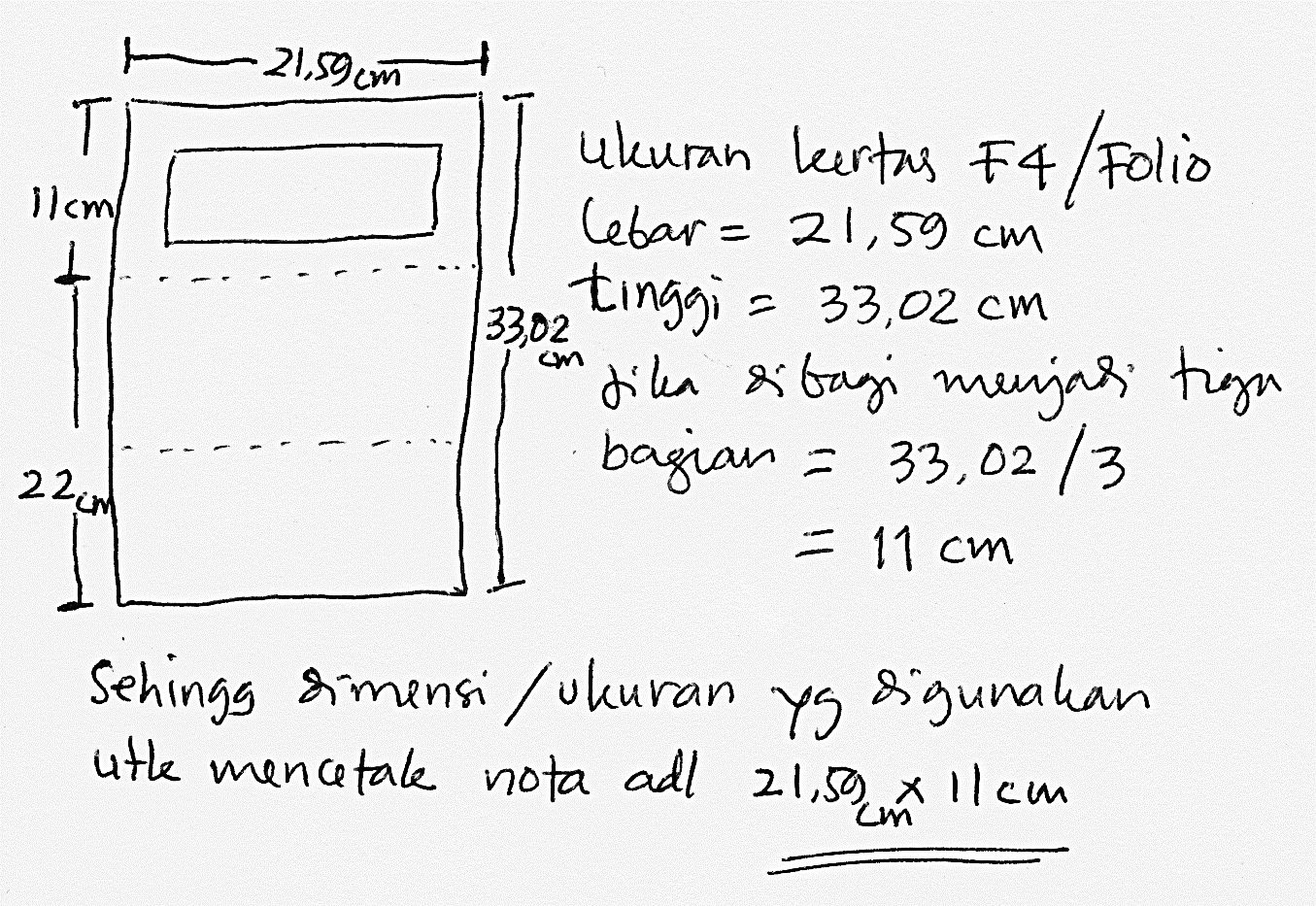 Membuat Blanko Nota Penjualan 1/3 Folio – Atik Dhama